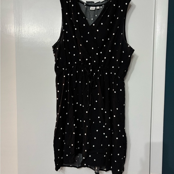 GAP | Dresses | Black Polka Dot Sleeveless Dress | Poshmark